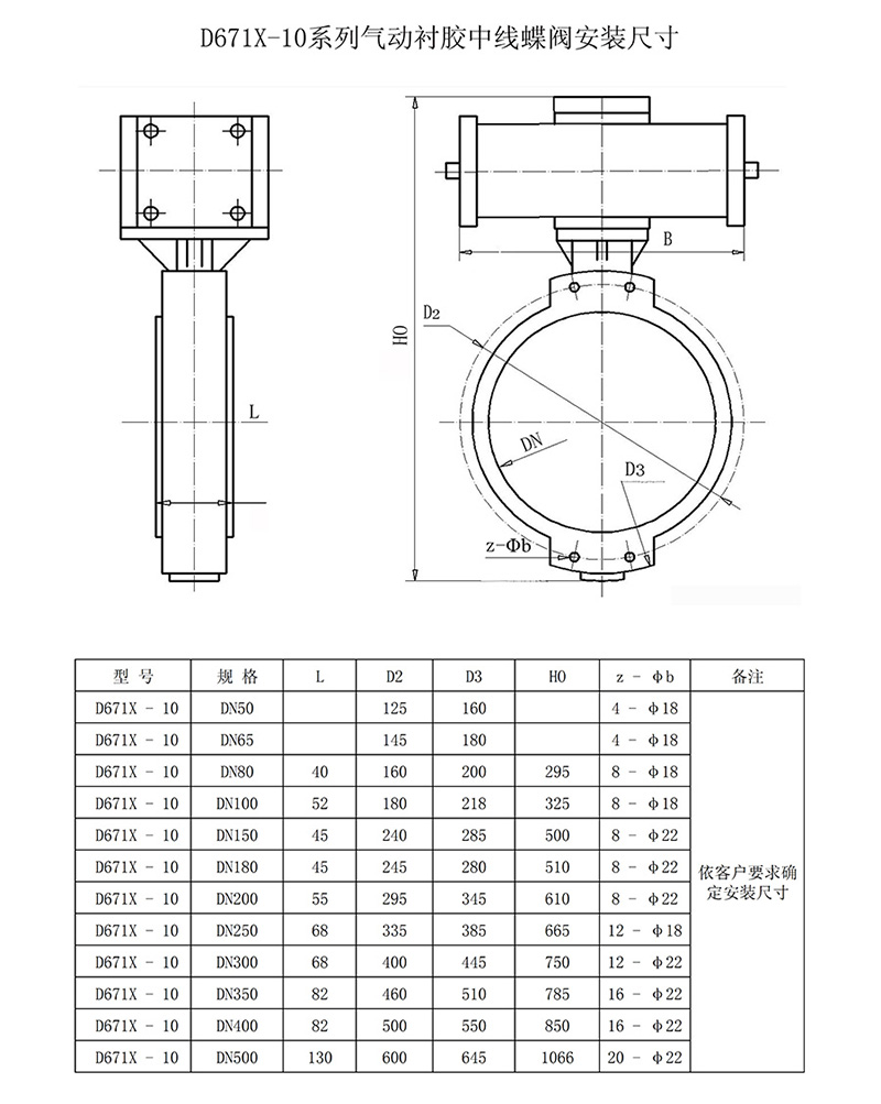 对夹式气动蝶阀D671X-10 - 气动蝶阀 - 青岛金泰宇阀门有限公司
